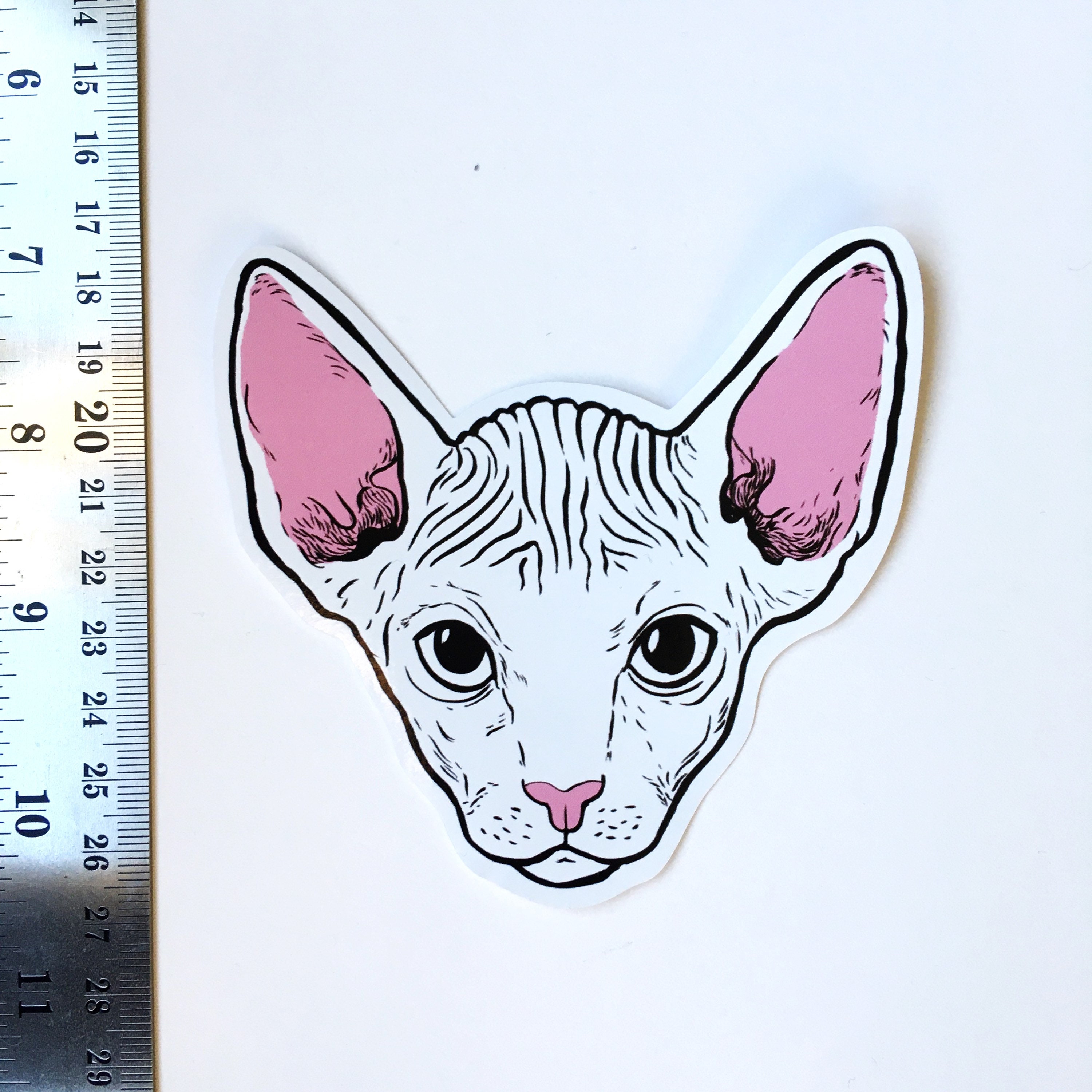 Sphynx Cat Vinyl Sticker - Etsy Israel