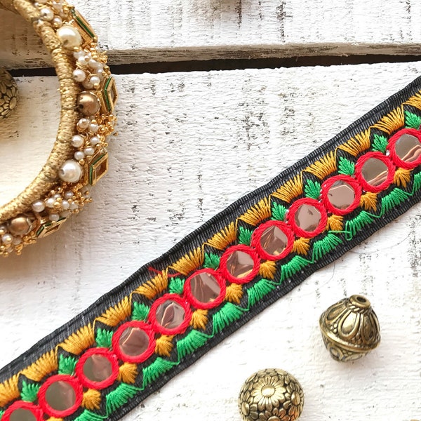 Mirrorwork Border - Etsy