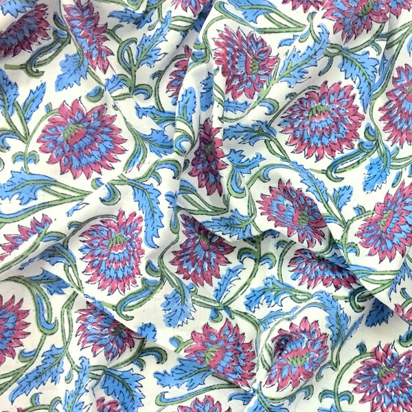 Hand Printed Fabric - Etsy