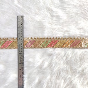 Indian Lace, Embroidered Borders, India Trim, Sequin Work, Multicolored ...