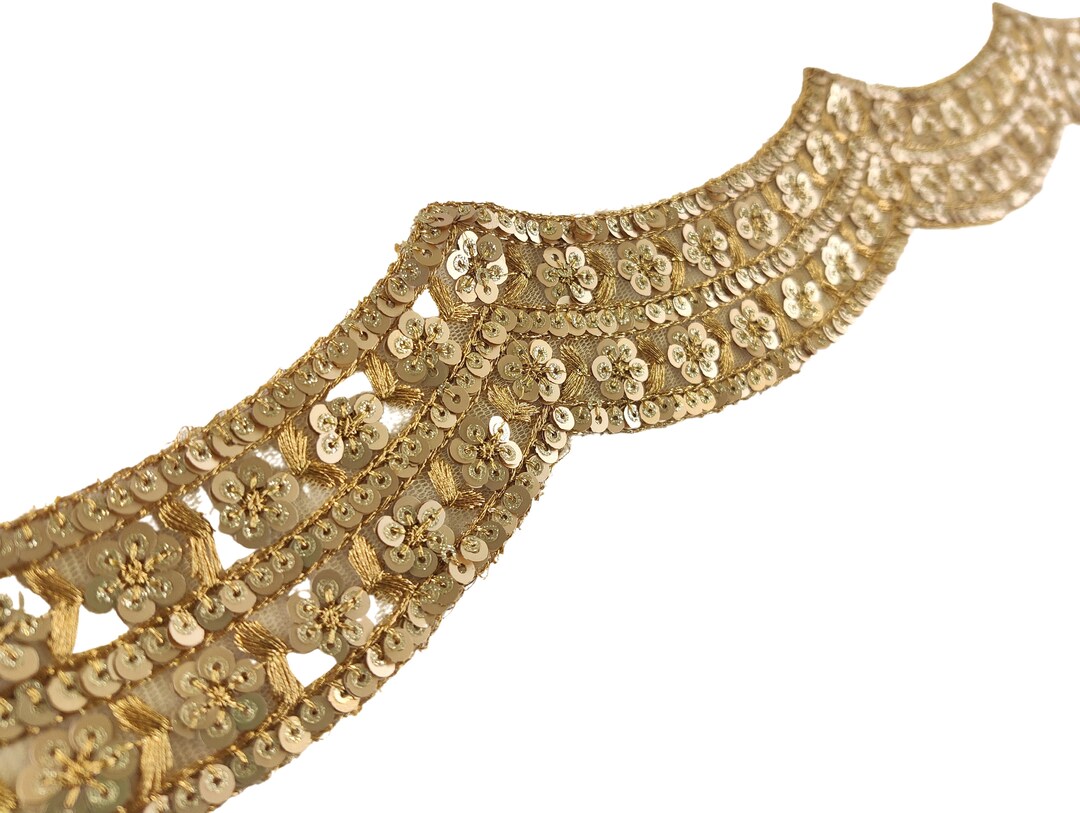 Indian Trim, Gold Lace, Saree Border, Cutwork Lace, Craft Lace, Home ...