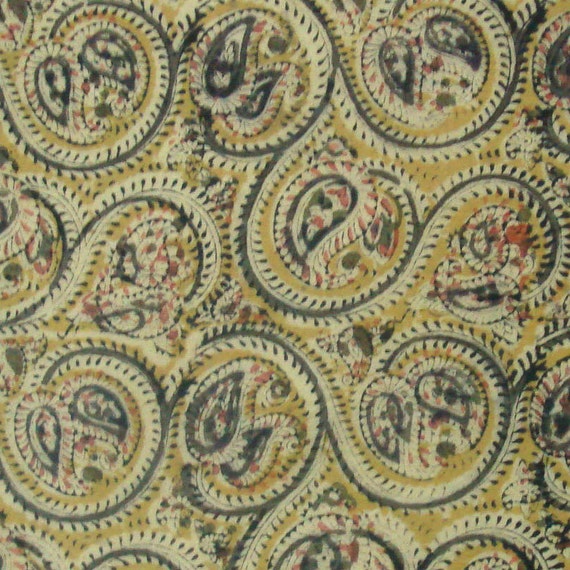 Malmal Fabric Block Printed Cotton Fabric Pink Ochre and - Etsy