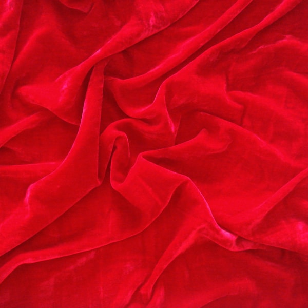 Red Velvet Fabric - Etsy