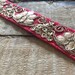 Indian Lace, Dull Pink Lace Border, Buta Embroidery, Gold Sequins ...