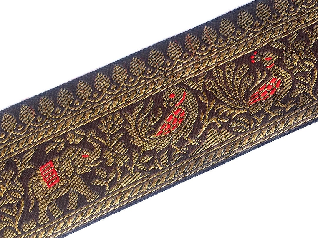 Indian Border, Decorative, Brown Border, Craft Trim, Elephant Peacock ...