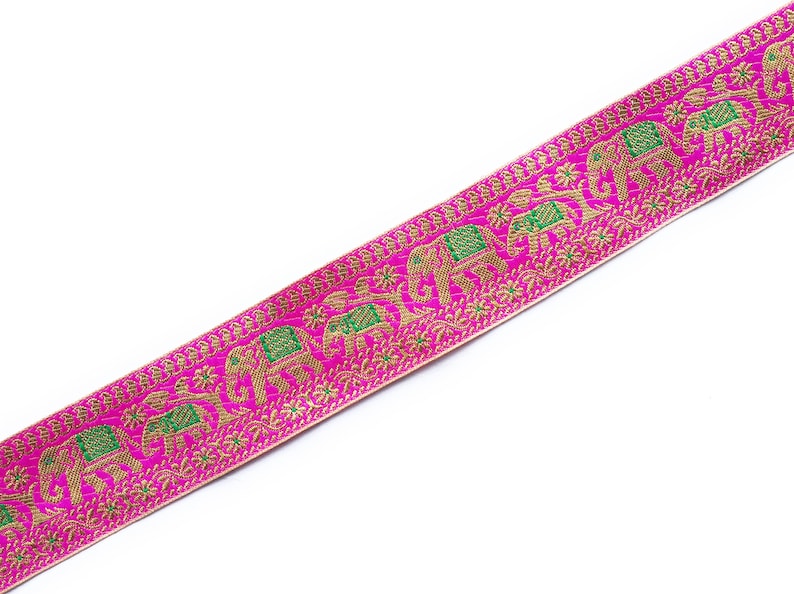 Indian Border, Decorative, Pink Border, Craft Trim, Elephant Pattern ...