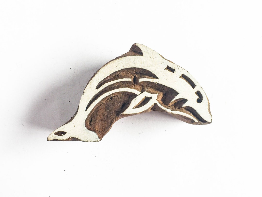 Animal Block, Dolphin Stamp, Indian Block, Decorative Stencil, Diy ...
