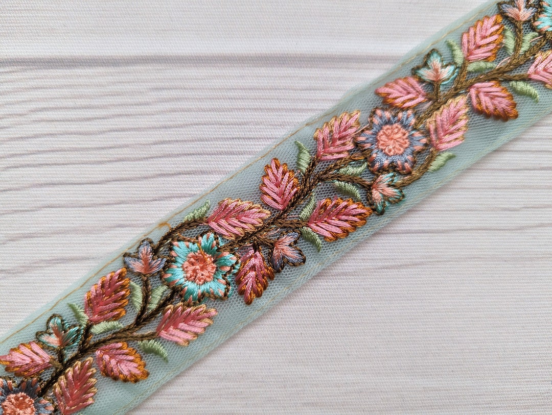Indian Trim by the Yard, Turquoise Net Lace, India Laces, Boho Trim ...