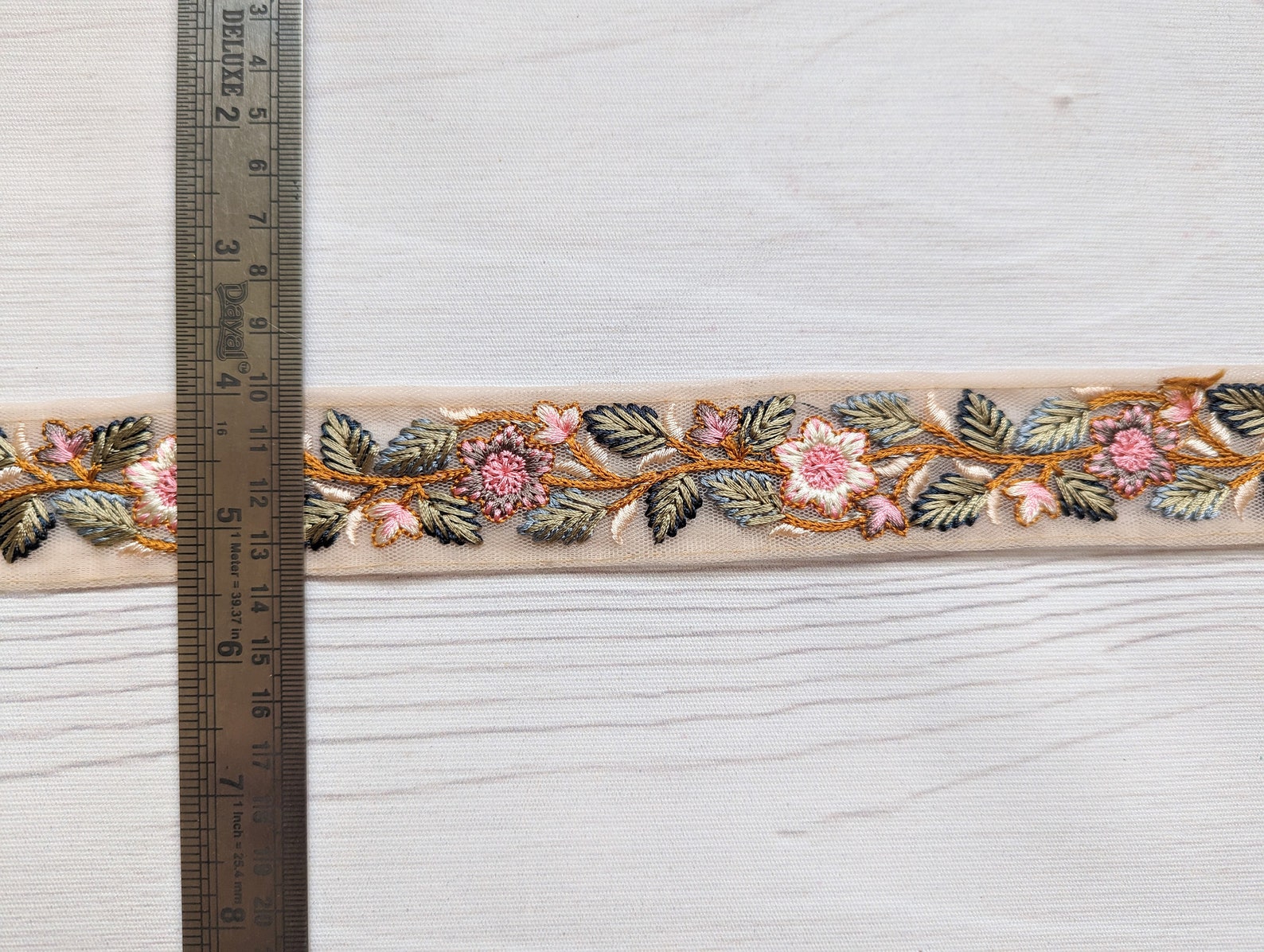 Indian Trim by the Yard, Pale Pink Net Lace, India Laces, Boho Trim ...