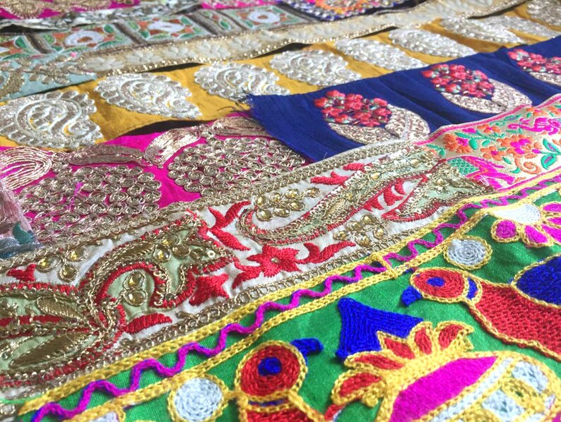 10 Yards or 15 Yards of Saree Border Bundle Trim Remnant - Etsy
