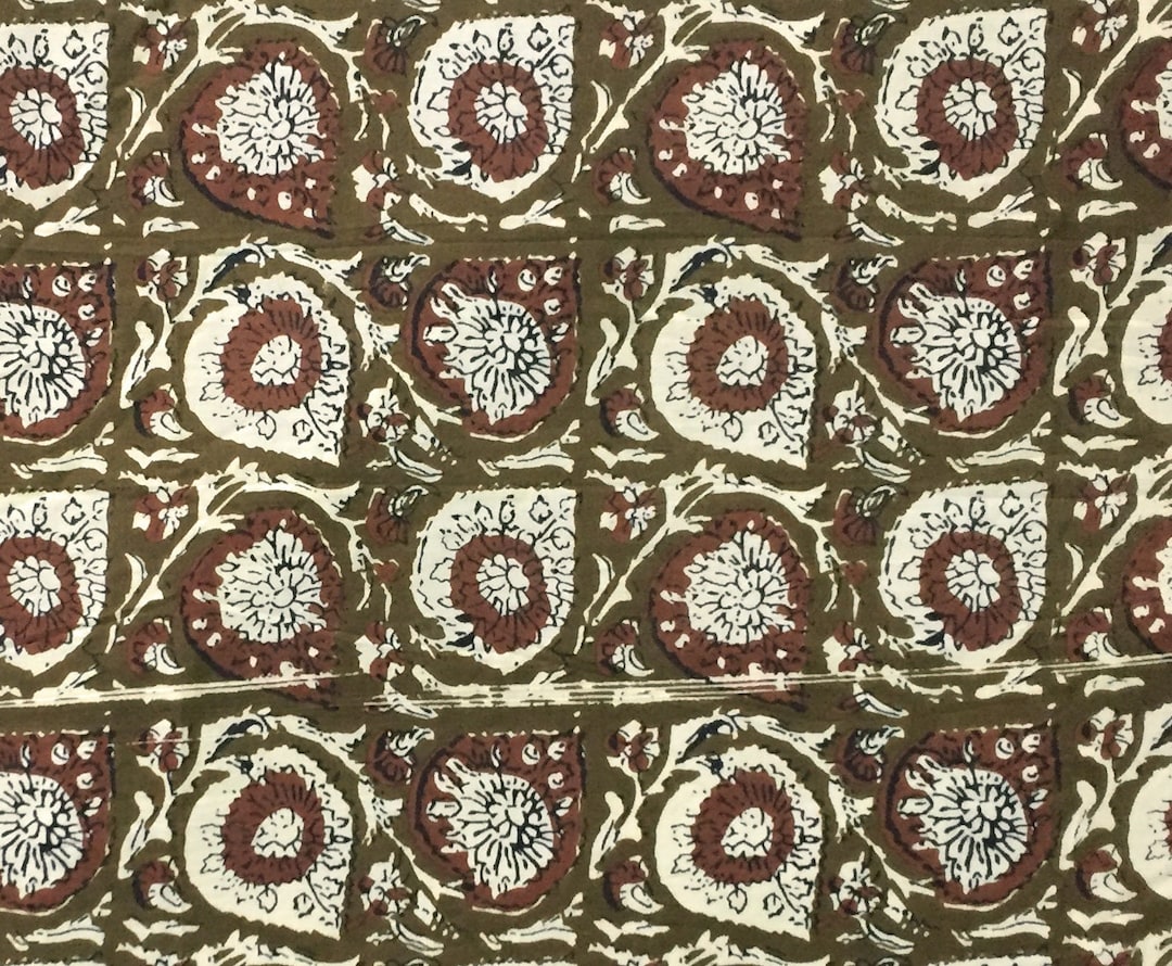 Fabric by the Yard, Indian Print Cotton Fabric, Indian Fabric ...