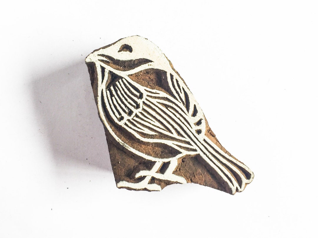 Block Printing, Sparrow Stamp, Bird Block, Indian Block, Metal Blocks ...