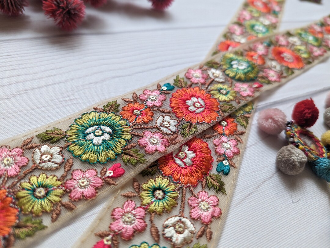 Beige Net Lace, India Laces, Boho Trim, Indian Trim by the Yard ...