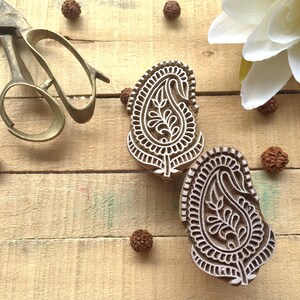 Block Printing, Paisley Stamp, Block, Indian Block, Fabric Stamps ...