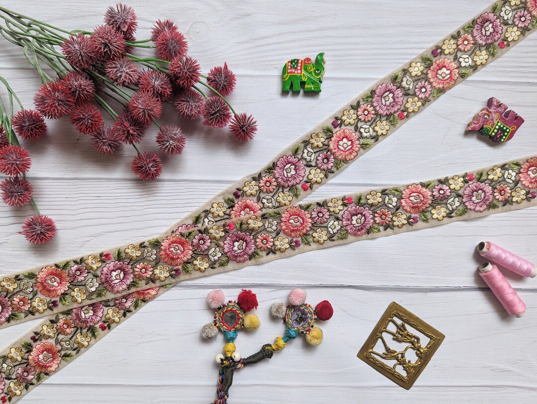 India Laces, Boho Trim, Beige Net Lace, Indian Trim by the Yard ...