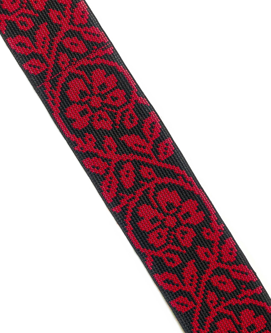 Trim by the Yard, Red Border, Sewing Trim, Jacquard Sari Border, Floral ...