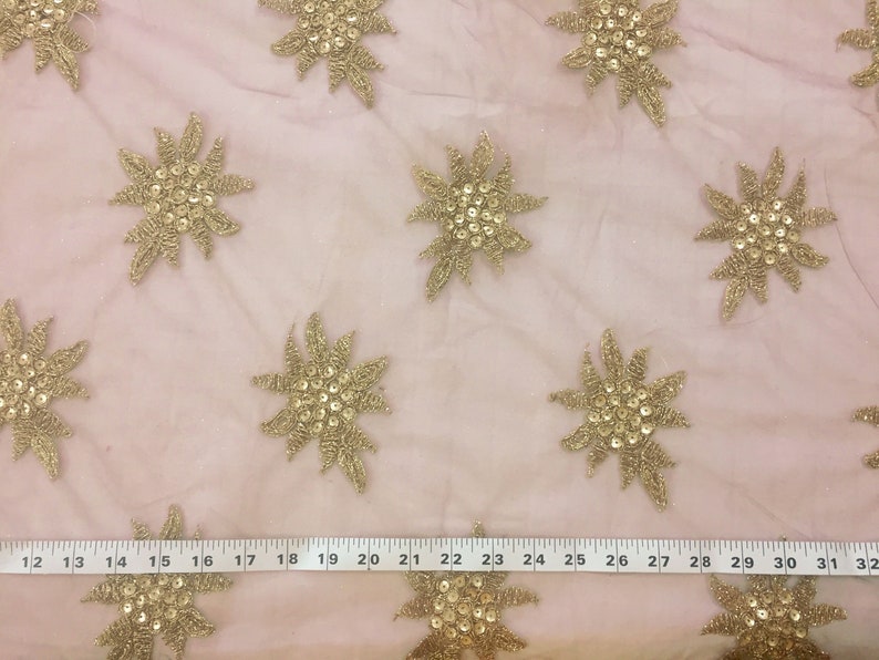 Embroidered fabric Indian net/mesh fabric purplish brown | Etsy