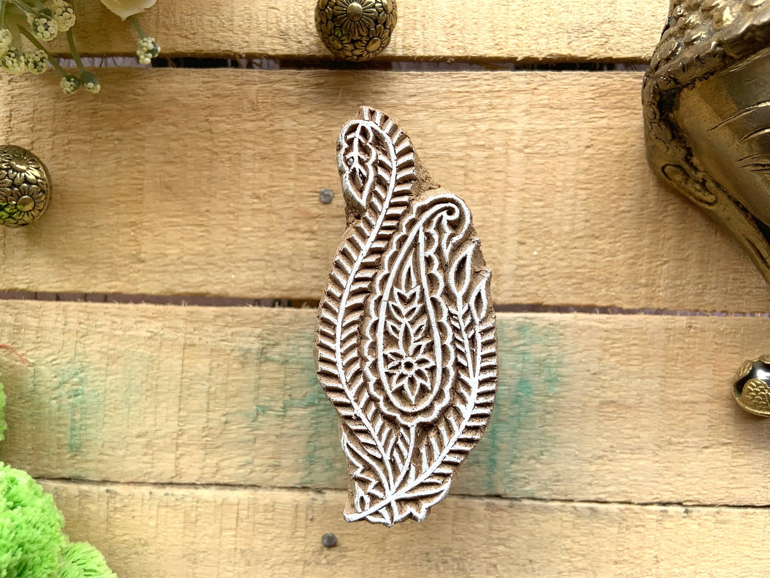 Block Printing, Paisley Stamp, Paisley Block, India Motif, Fabric ...