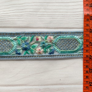 India Laces, Saree Border, Embroidered Trim, Blue Lace, Indian Trim by ...