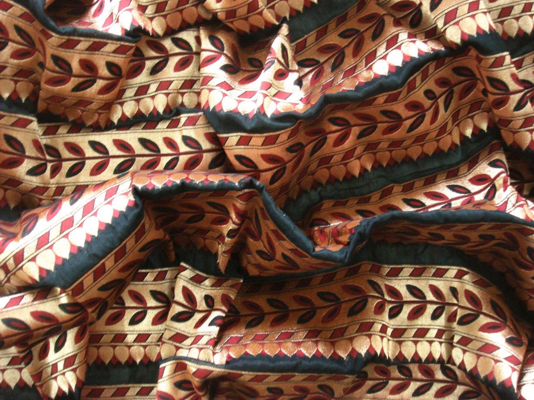 Indian Brocade Fabric, Banarasi Fabric,brocade by the Yard, Border ...