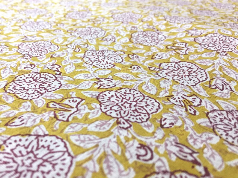 Hand Printed Cotton Fabric Indian Block Printed Fabric - Etsy