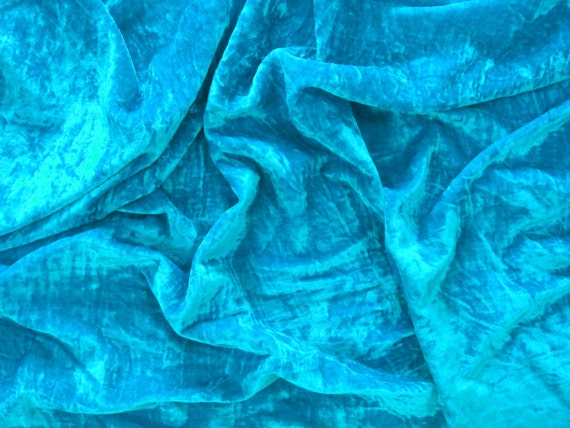Deep turquoise velvet fabric Indian velvet fabric diy craft | Etsy