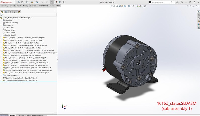 Fully Editable Parameterized DC Motor 3D Model | Solidworks 2024 Design ...