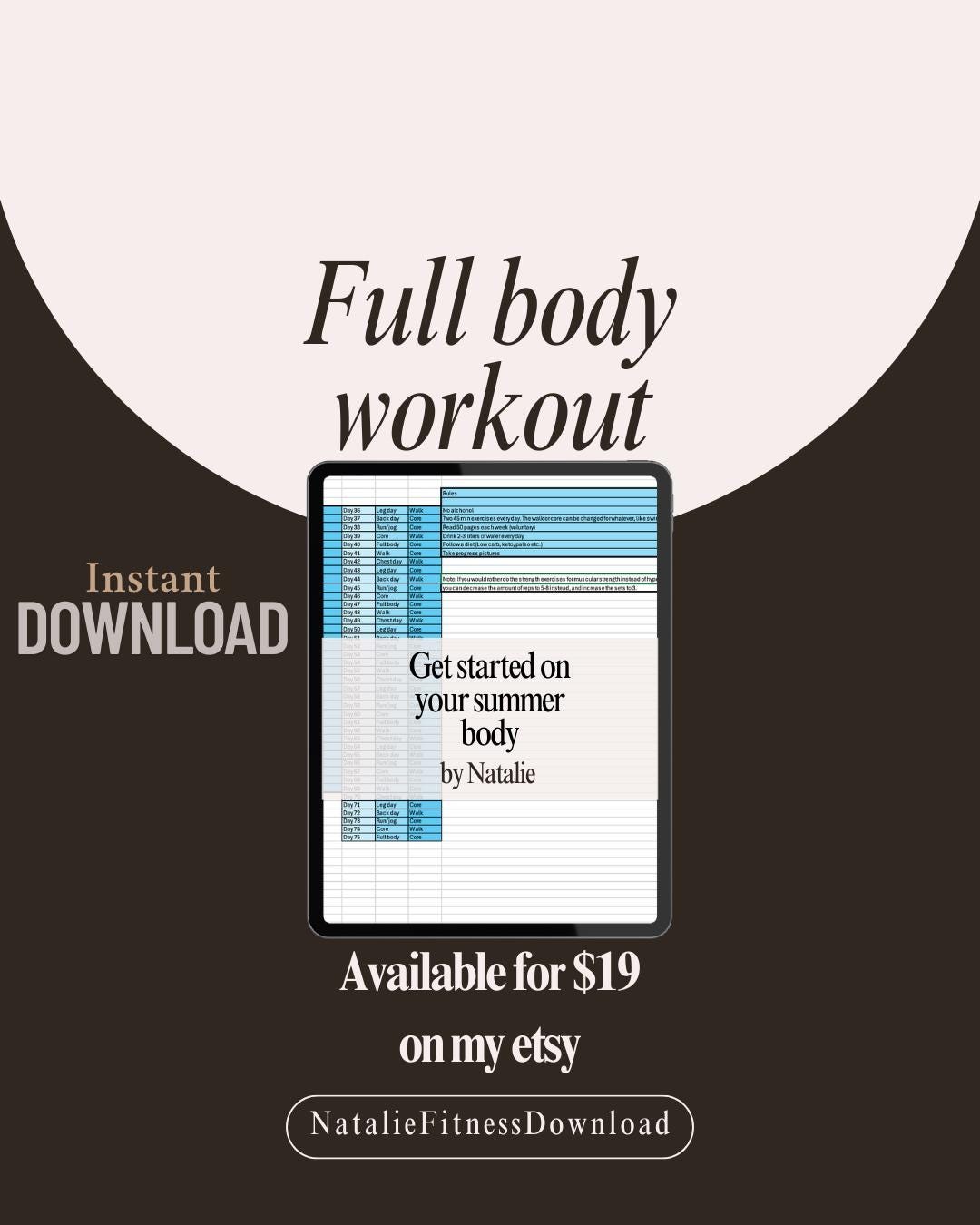 Full Body Workout - for Hypertrophy (digital Download) - Etsy UK