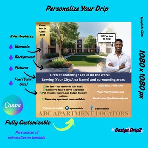 Apartment Locator Flyer Template: Real Estate Marketing (canva Editable ...