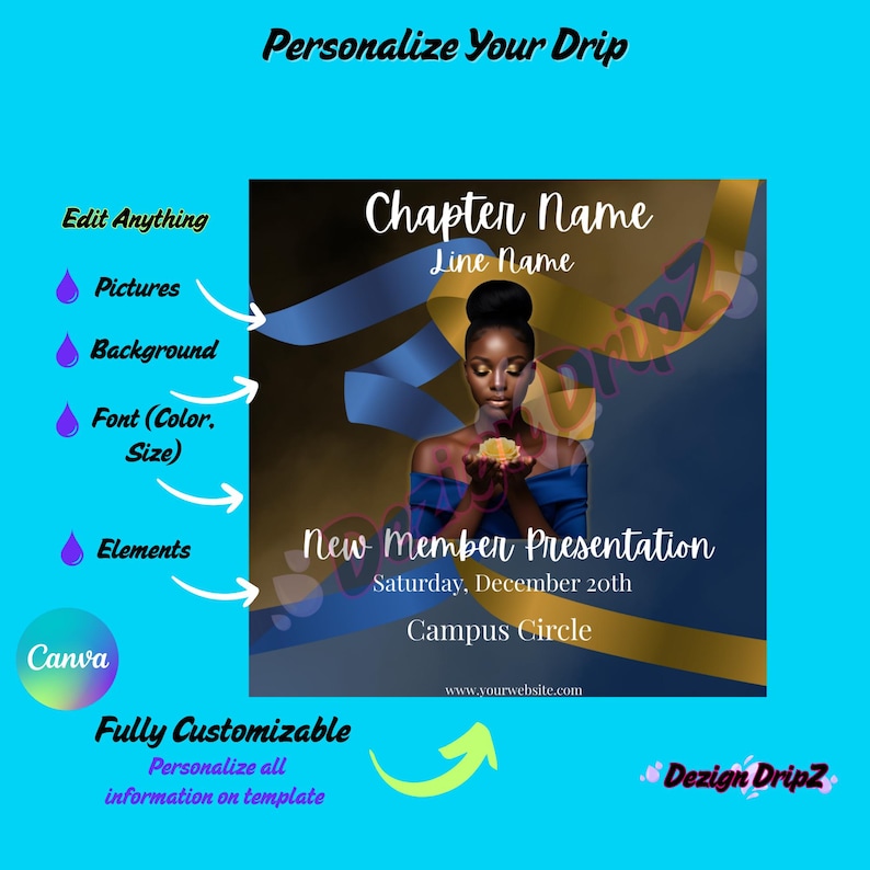Sigma Gamma Rho Probate Flyer Template | Sgrho New Member Presentation ...