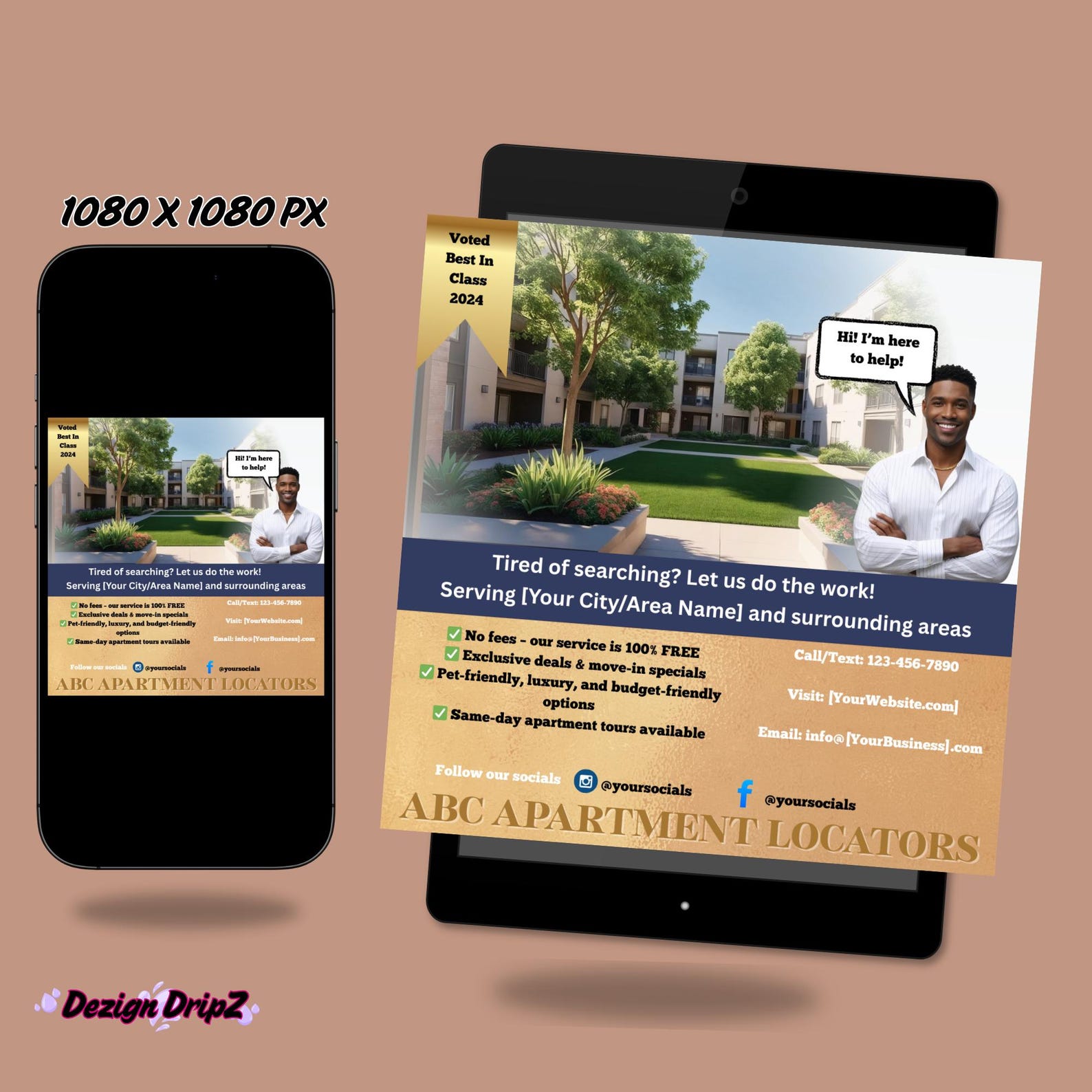 Apartment Locator Flyer Template: Real Estate Marketing (canva Editable ...
