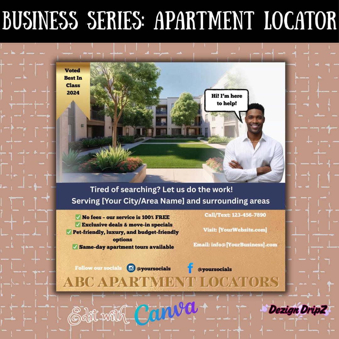 Apartment Locator Flyer Template: Real Estate Marketing (canva Editable ...