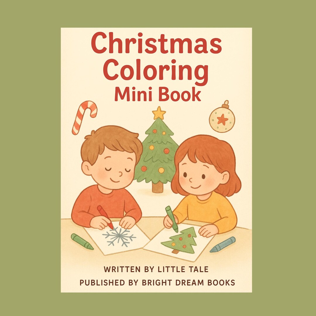 Christmas Coloring Mini Book | Printable Holiday Activity (PDF ...