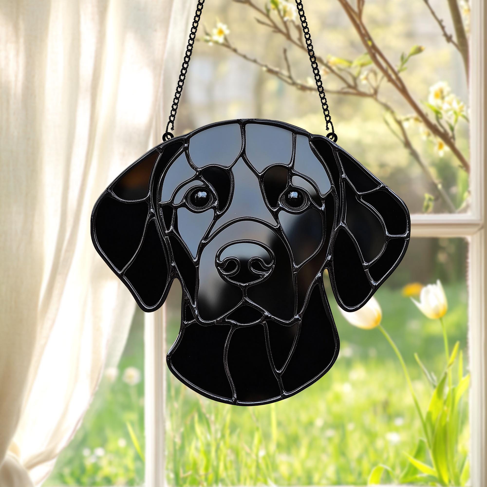 Custom Black Labrador Stained Glass Suncatcher – Dog Memorial Gift - Etsy