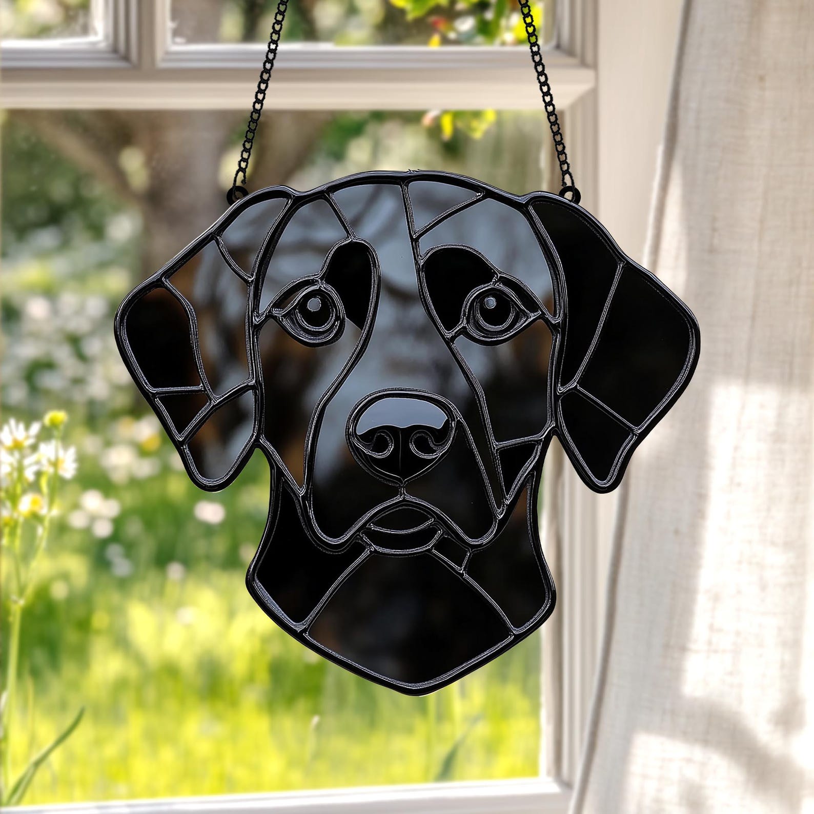 Custom Black Labrador Stained Glass Suncatcher – Dog Memorial Gift - Etsy