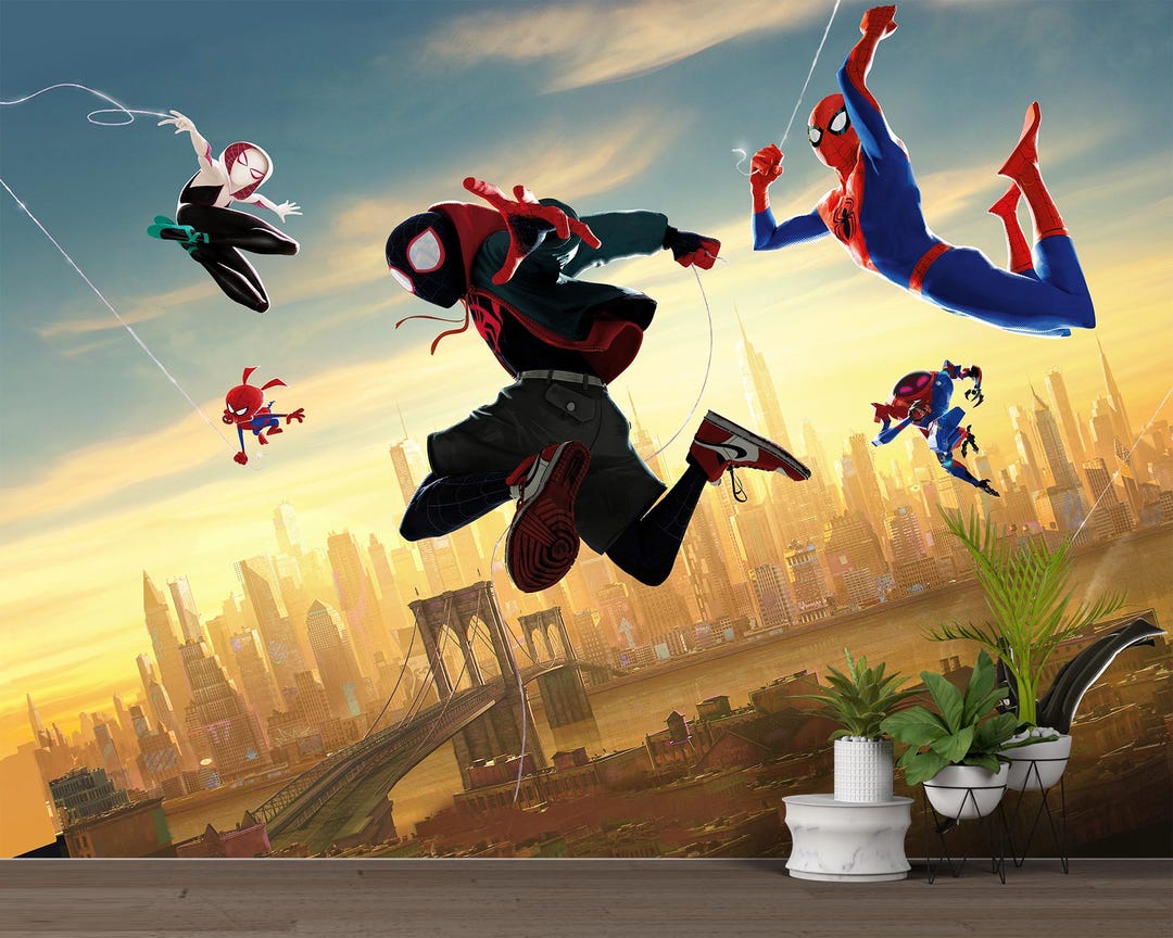 Spider Wallpaper, Spiderman Wall Art Pell and Stick Non-woven - Etsy