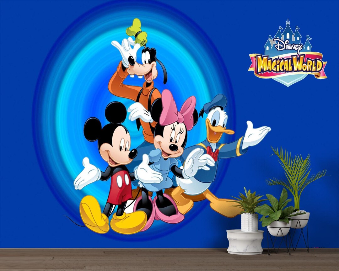 Mickey Mouse Disney Magical World Wall Decal, Mickey Minnie Donald ...