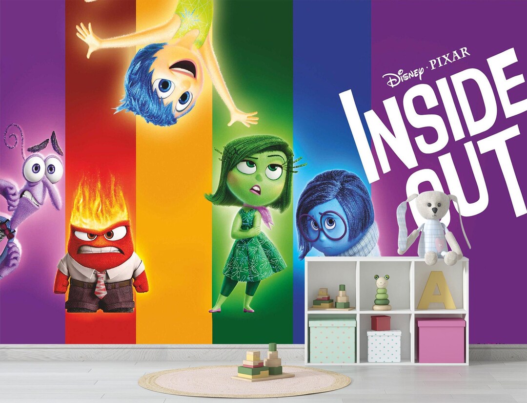Inside Out Wall Art – Disney Pixar Kids Room Decor, Peel and Stick Non ...