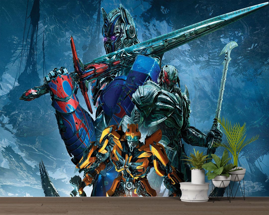 Transformers Kids Room Mural, Peel and Stick Wallpaper - Etsy