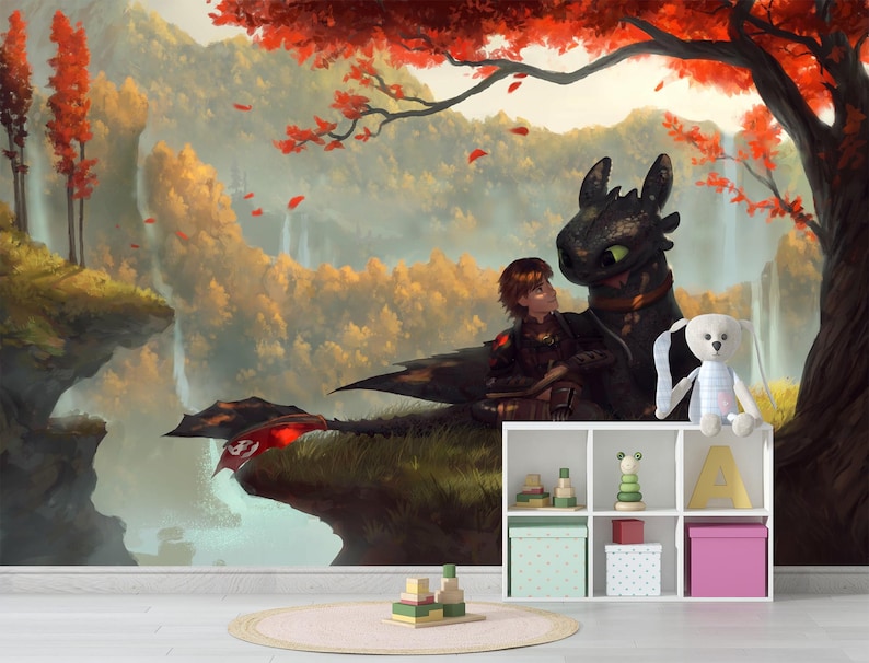 Hiccup & Toothless Wallpaper: How to Train Your Dragon Peel and Stick ...