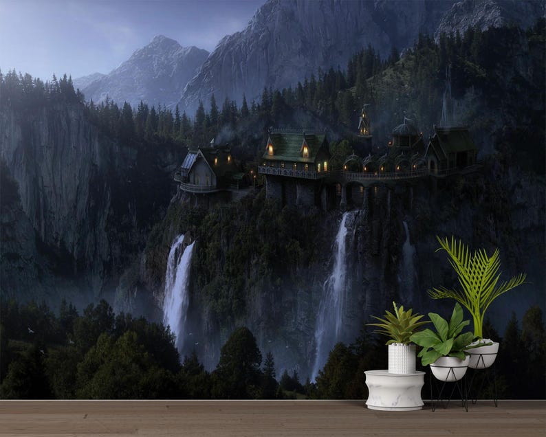 Lord of the Rings, Rivendell Wallpaper, Rivendell Wall Mural, Peel and ...