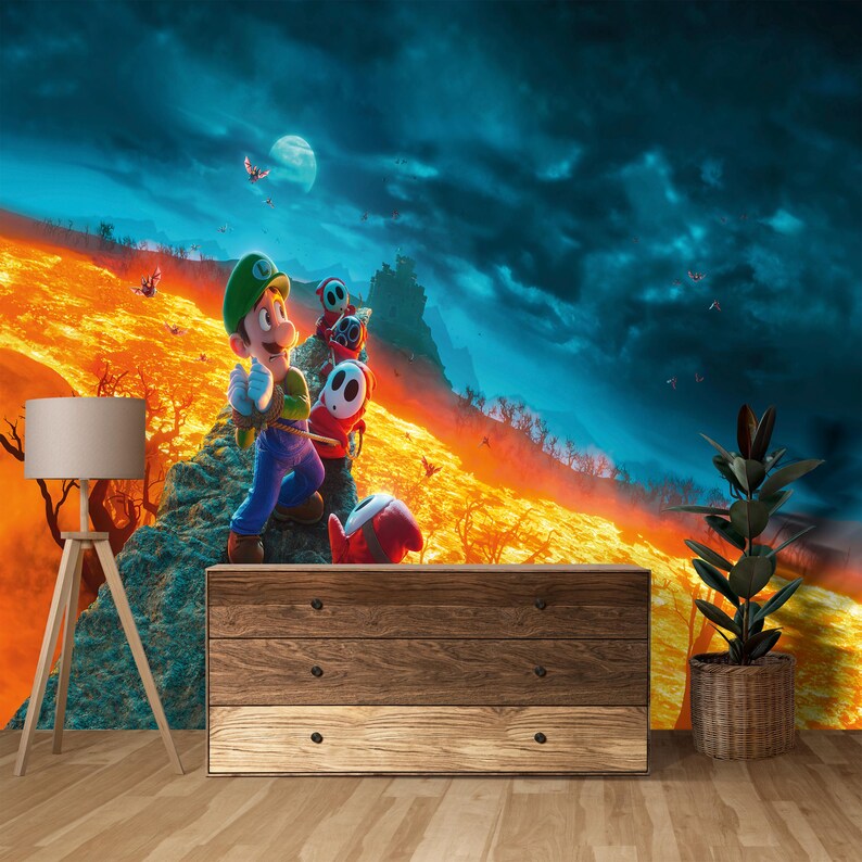 Süper Mario Wall Mural,children Room Wallpaper,self Adhesive, Peel and ...