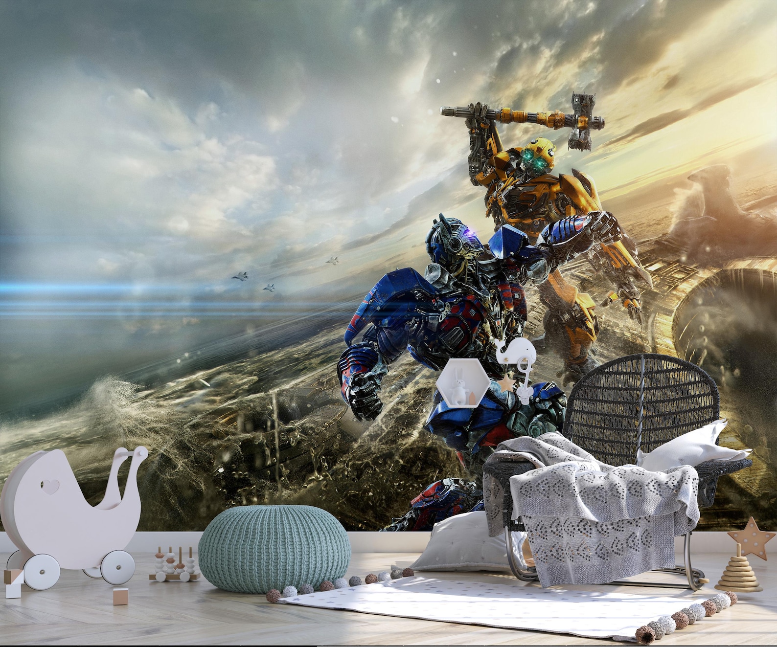 Epic Transformers Wall Art | Sci-fi Robot Battle Poster | Movie ...