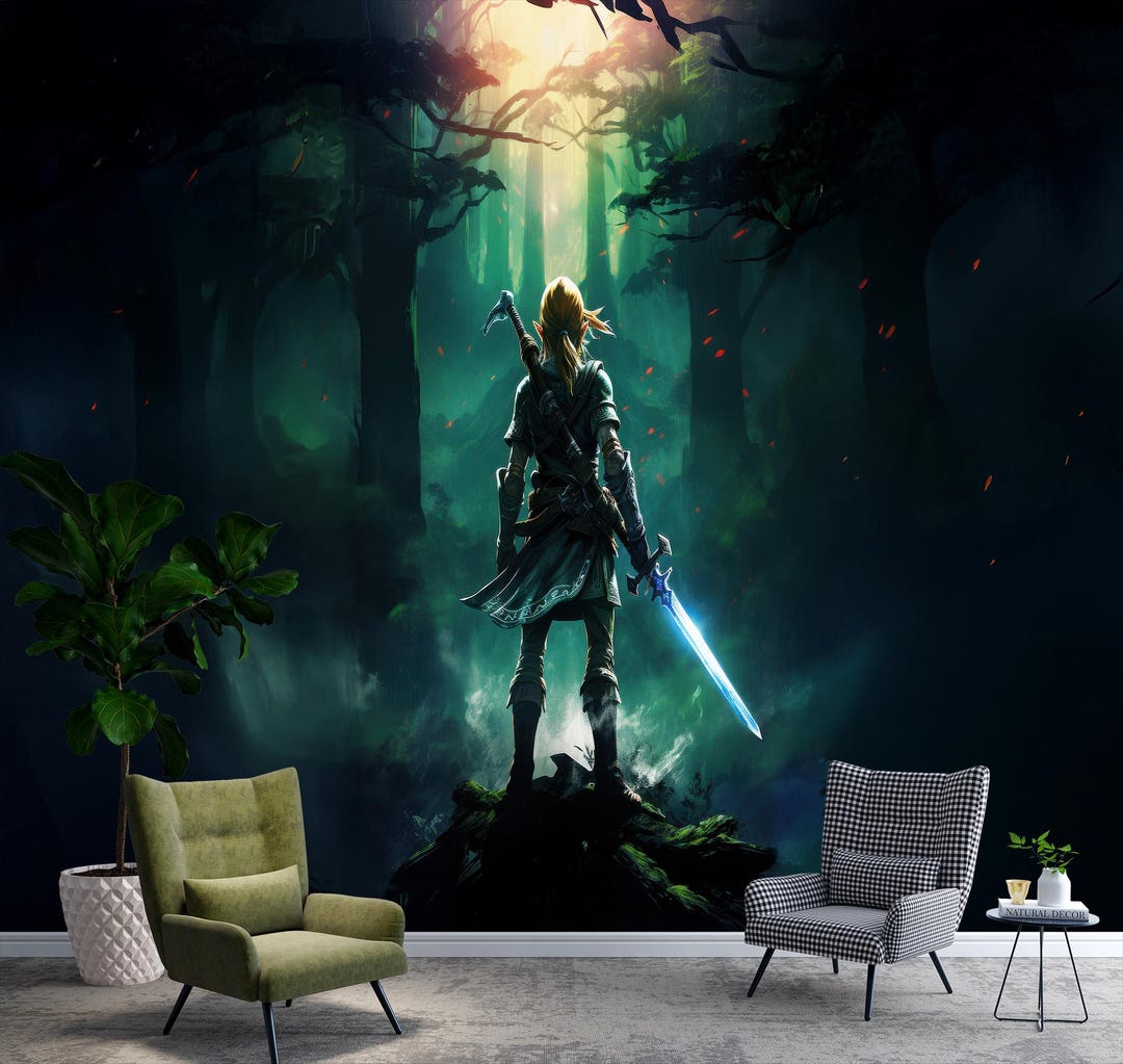 Zelda Video Game Wallpaper Mural: Peel & Stick Non-woven - Etsy