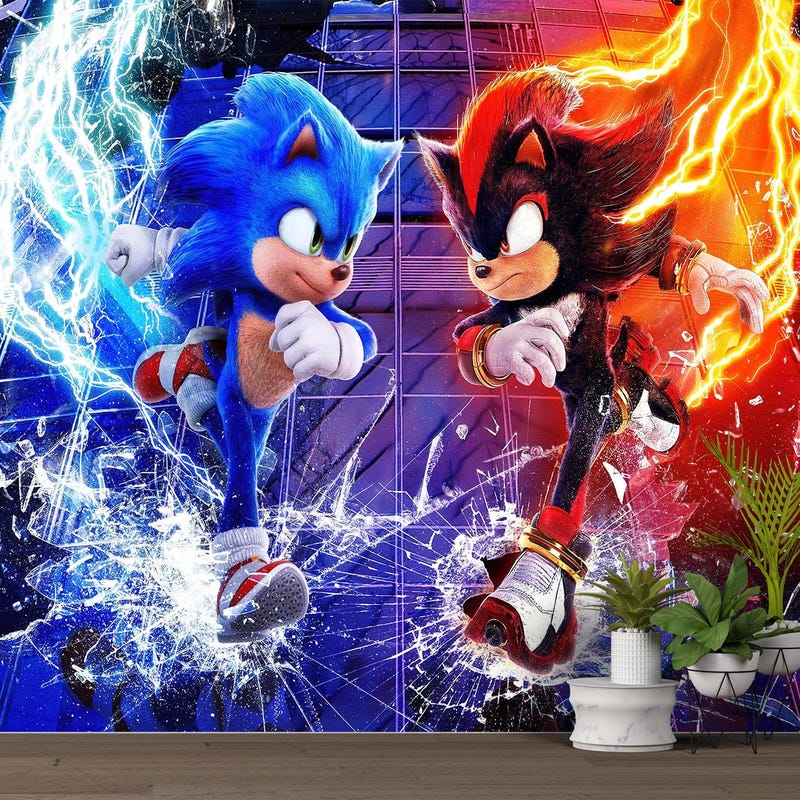 Sonic Vs Shadow Wall Posters - Etsy Australia