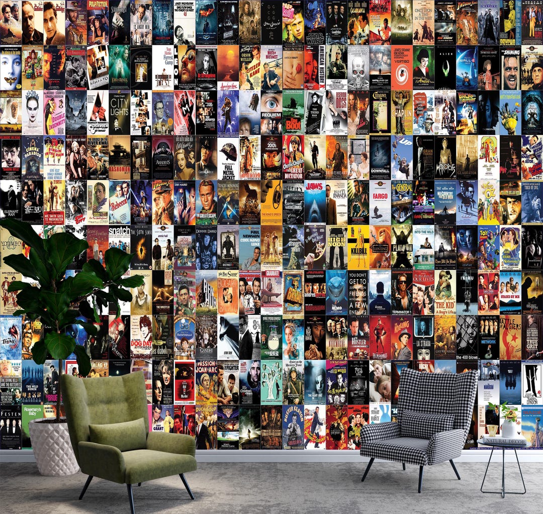Movie Poster Wallpaper: 250 Designs, Peel and Stick or Non-woven - Etsy