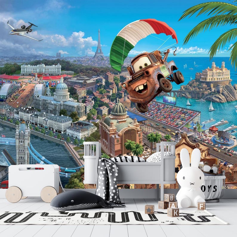 Disney Cars Mater Peel and Stick Wallpaper, Kids Room Decor - Etsy