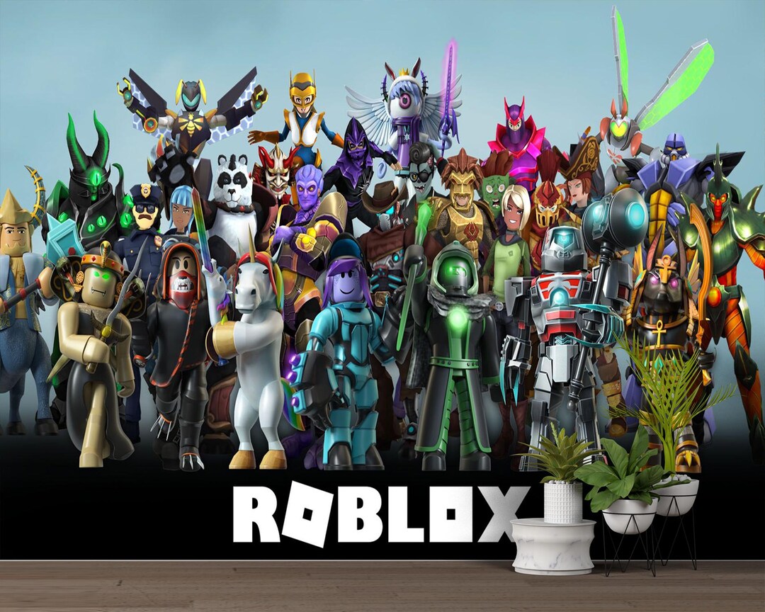 Roblox Heroes Wall Art – Vibrant Gaming Poster for Kids Bedroom Decor ...
