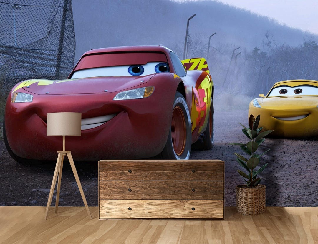 Cars Movie Wall Art: Lightning Mcqueen, Cruz Ramirez Kids Room Decor ...