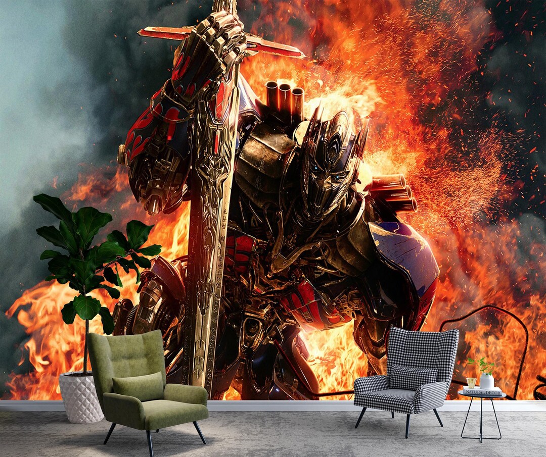 Optimus Prime Transformers Wallpaper: Peel and Stick Non-woven Decor ...
